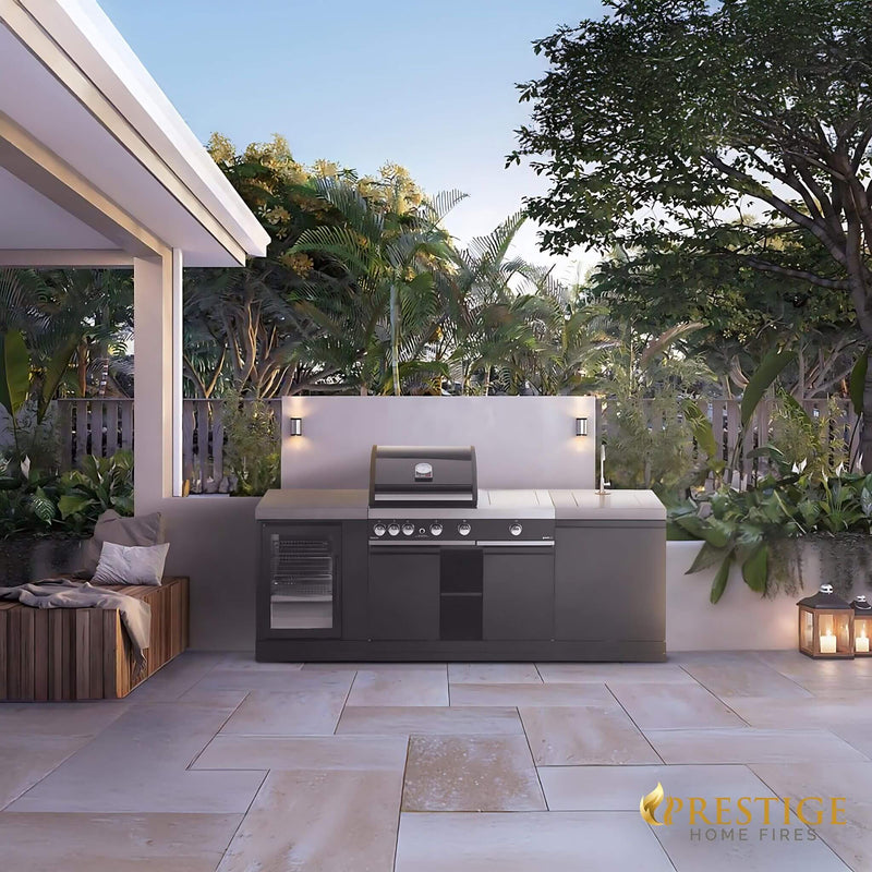 Grandpro 230 Outdoor Kitchen & Premium G4 Plus Gas BBQ With Fridge & S – Prestige Home Fires