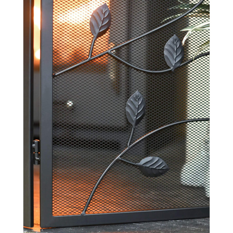 Black Three Fold Fire Guard Tree Leaf Design – Prestige Home Fires