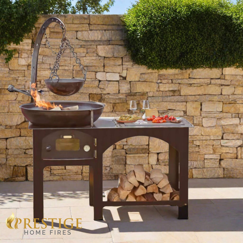 Complete Outdoor Kitchen with Log Store – Prestige Home Fires