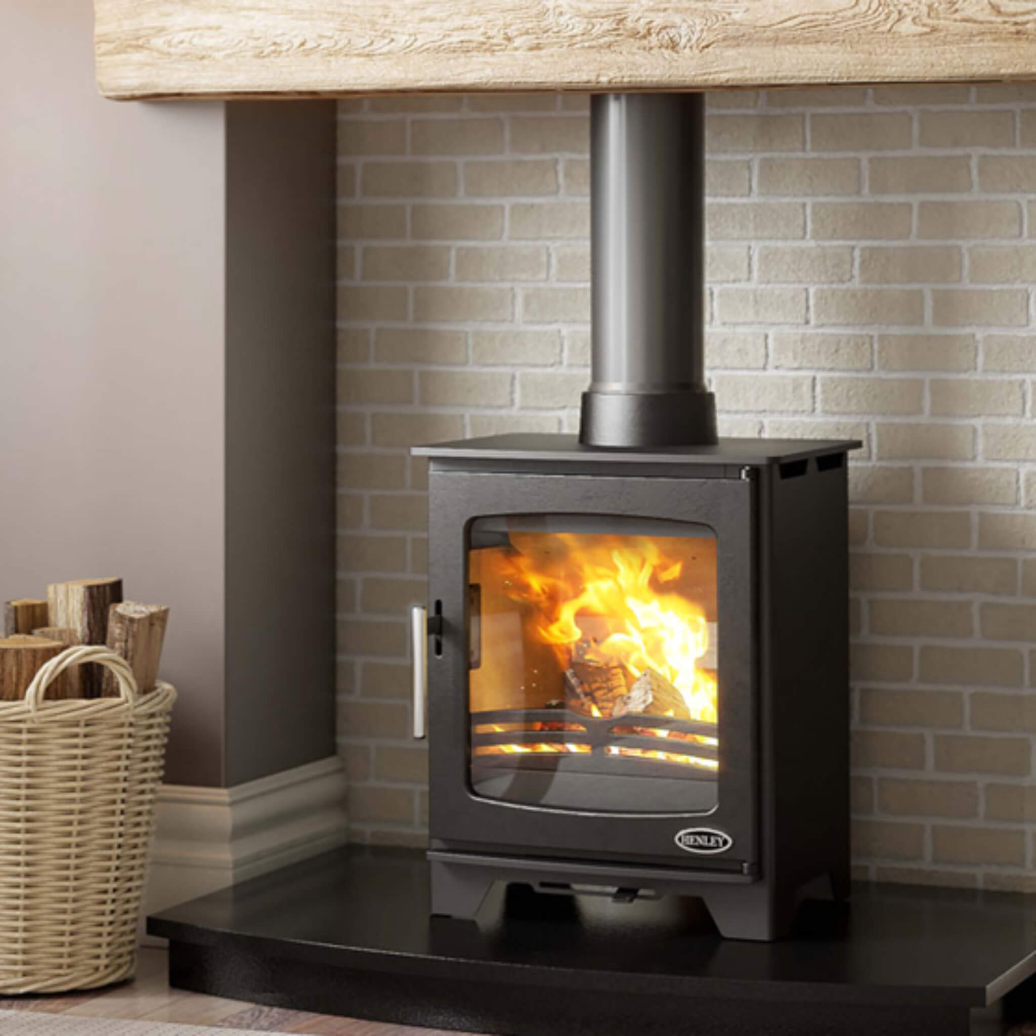 Henley Stoves Hazelwood Compact Eco Wood Burning Stove 4.9kw – Prestige ...