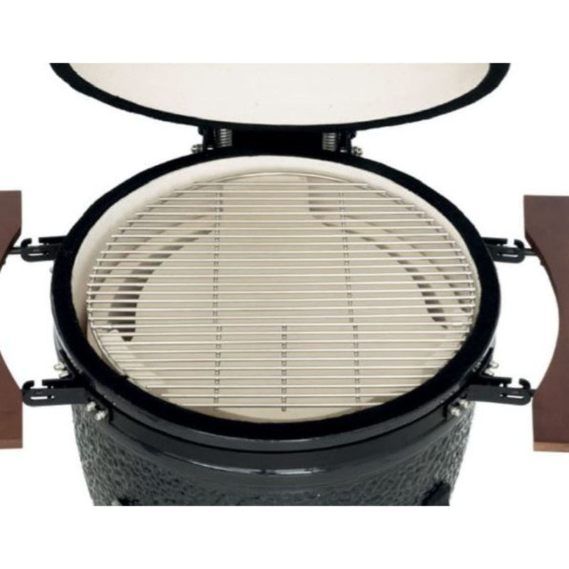 Henley Stoves Kamado 21-Inch Ceramic Charcoal Oven & BBQ Grill with Ca ...