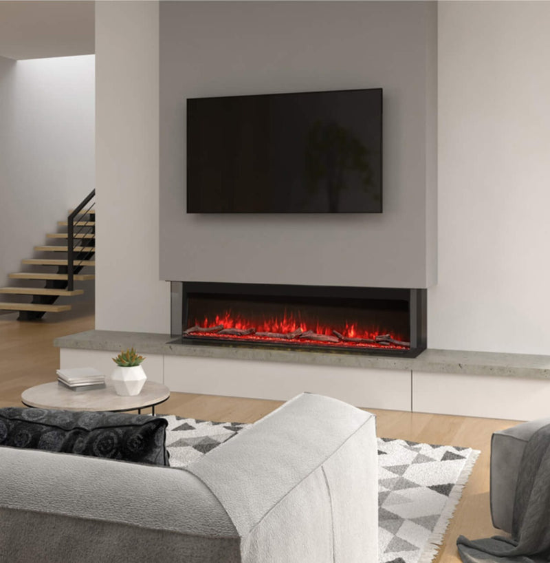 Luvelle 71 Inch Panoramic Slimline HD 3 Sided Electric Fire – Prestige ...