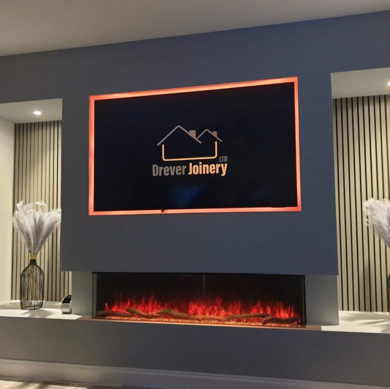 Luvelle 60 Inch Panoramic Slimline HD 3 Sided Electric Fire – Prestige ...