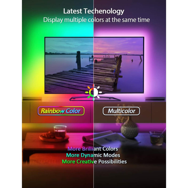 LED TV Backlight Strip Rainbow or Solid Multi Colour – Prestige Home Fires
